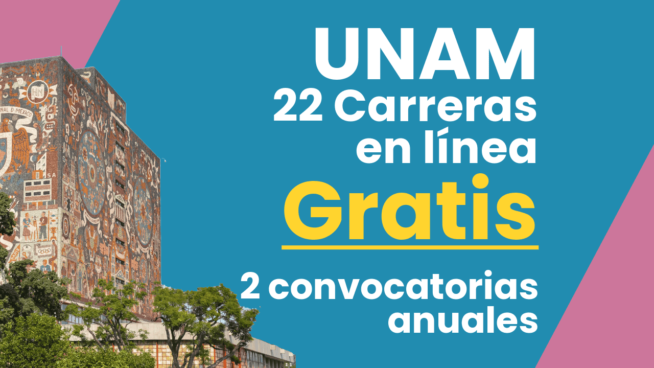 Carreras en línea UNAM Gratis 2024 Fechas, Aciertos y Requisitos